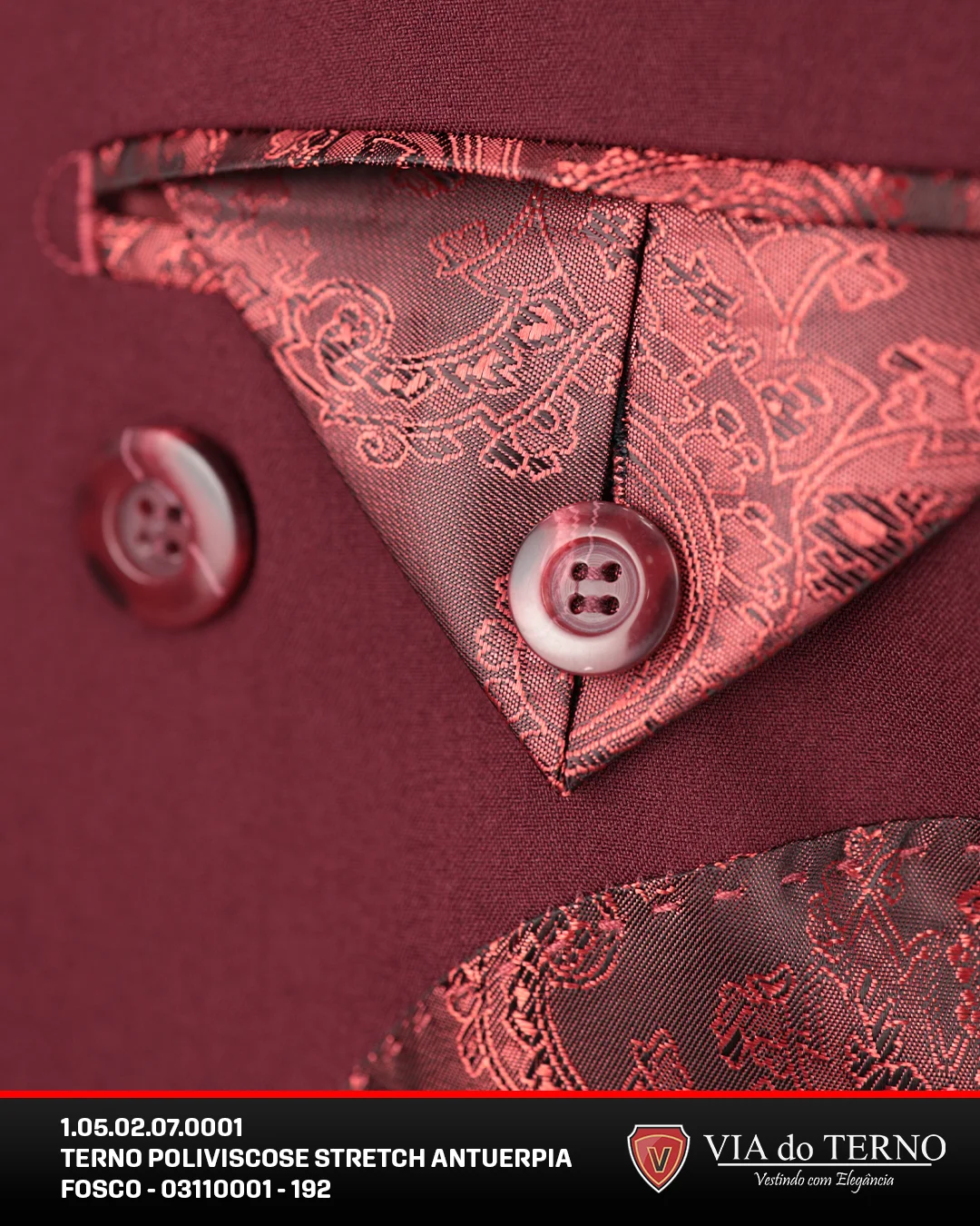 Terno Slim Poliviscose Padrão Liso Masculino – VIA do Terno